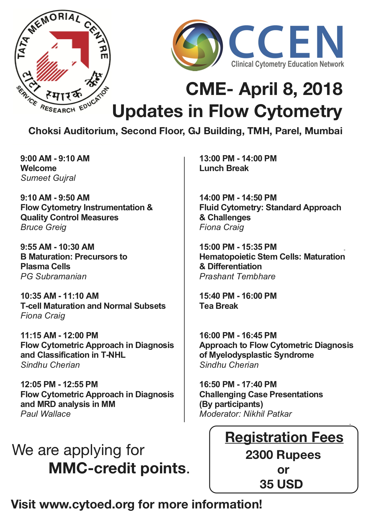 Clinical Cytometry Education Network Course | Mumbai, India | April 5-8 ...